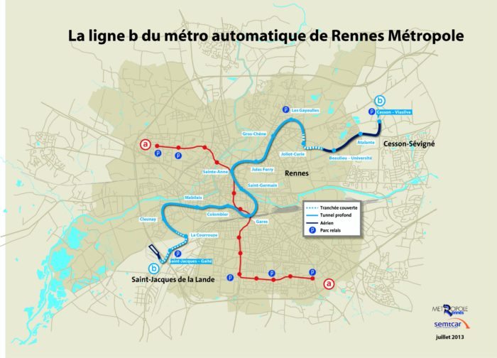 Métro rennais ligne B, les entrailles de la station Courrouze…