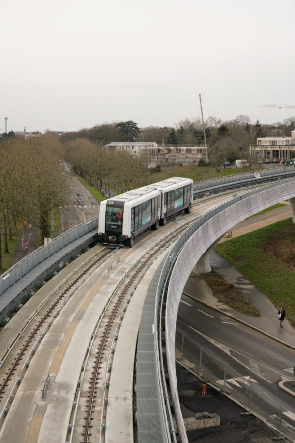 RENNES METRO LIGNE B. PREMIERS ROULAGES SUR LE VIADUC | Rennes news actus