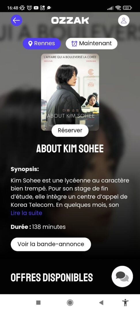 Avec l’application Ozzak, les places de cinéma sont moins chères