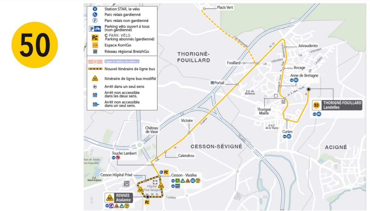Rennes transports. Un nouveau bus C8 et un ajustement des lignes ...