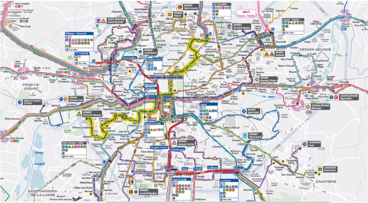 Rennes transports. Un nouveau bus C8 et un ajustement des lignes ...