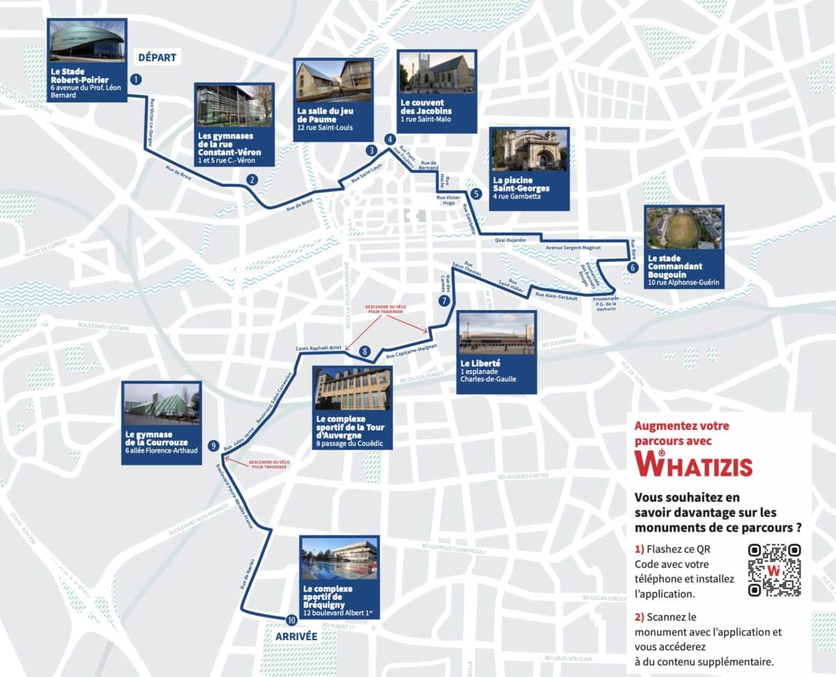 Explorez Rennes avec le plan du parcours Patrimoine Sport | Rennes news ...